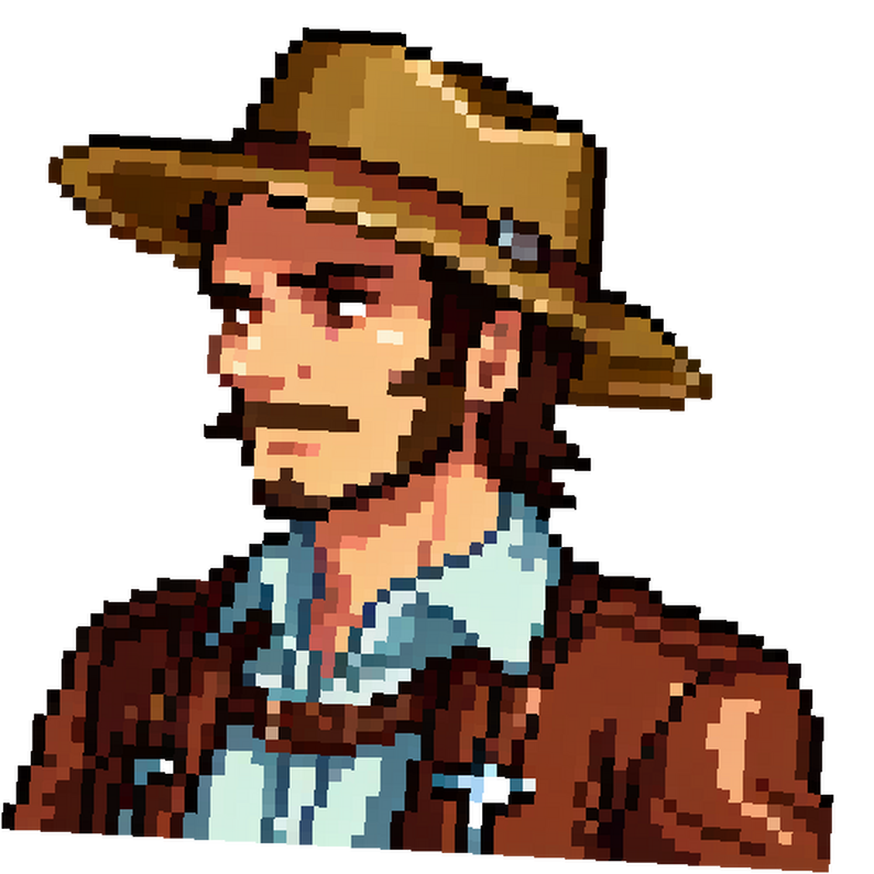 Cow-boys Portrait Pack Asset - Pixelart / Pixel Art sprite Badass Bust ...