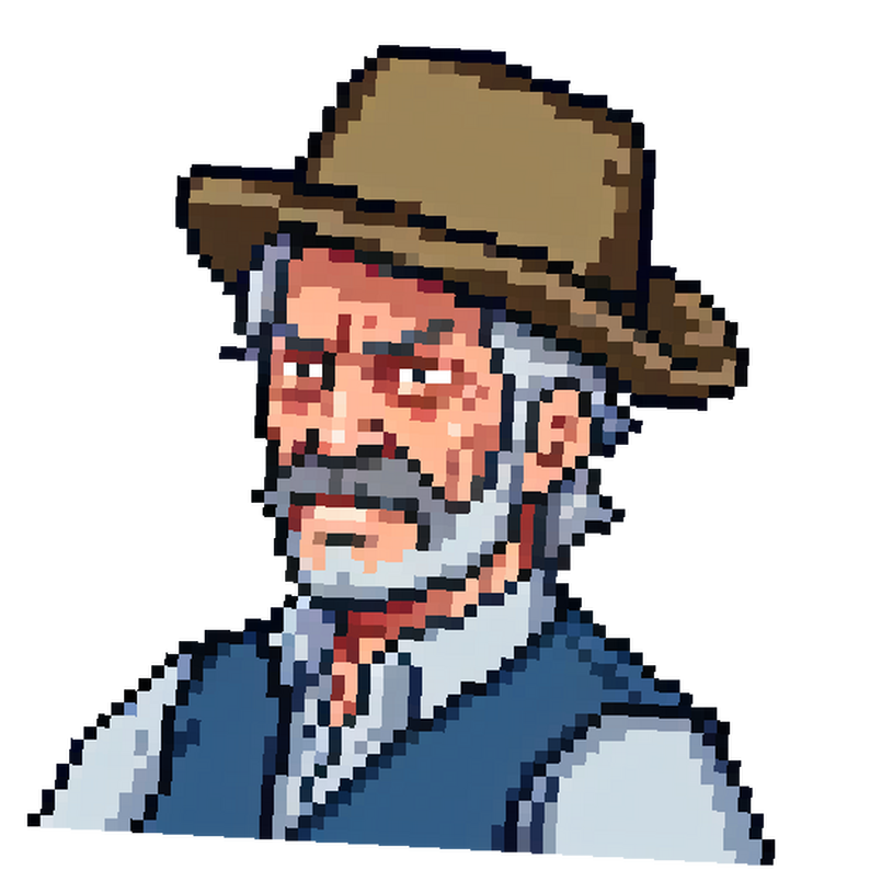 Cow-boys Portrait Pack Asset - Pixelart / Pixel Art sprite Badass Bust ...