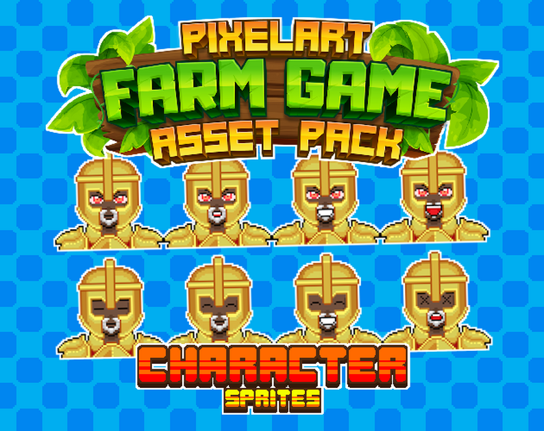Character Sprites 16x16 Pixelart Asset Pack 3 [Farming Game] by ELV Games