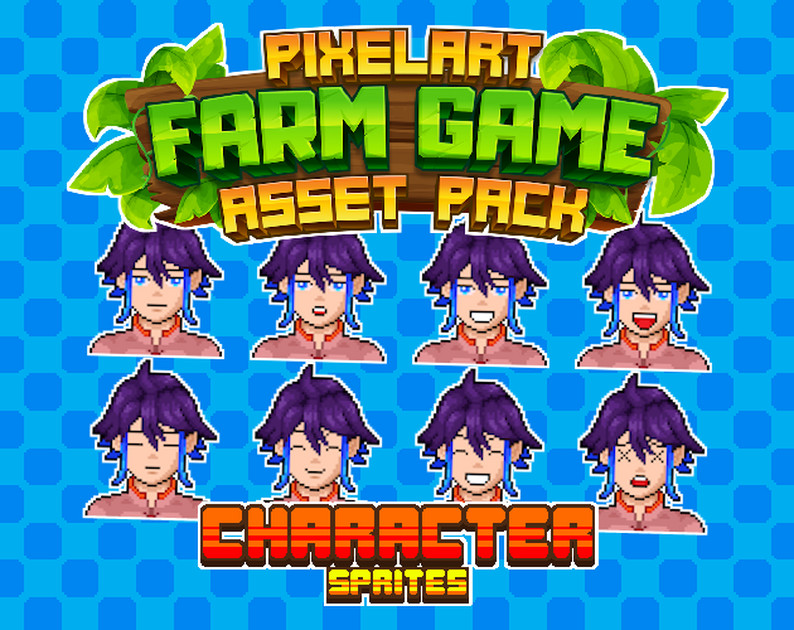 Farming Character Sprites 16x16 Pixelart Asset Pack 4 by ELV Games