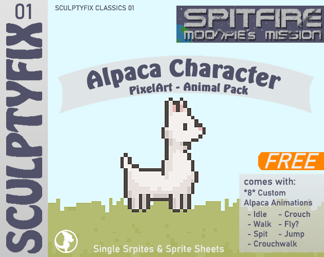 Spitfire - Alpaca Animal Pack by sculptyfix