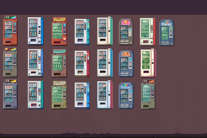 FREE Pixel Art - Vending Machines Pack by karsiori