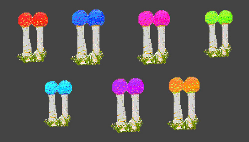 Mega Pixel Mushroom Pack by CozyGameArt