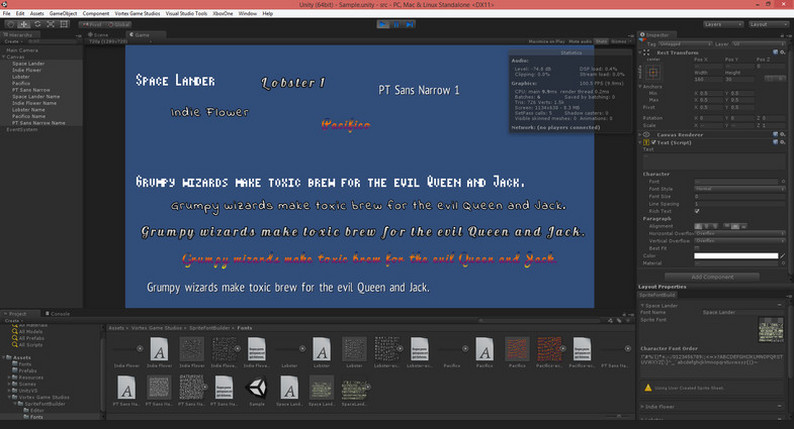 Sprite Font Builder by Vortex Game Studios