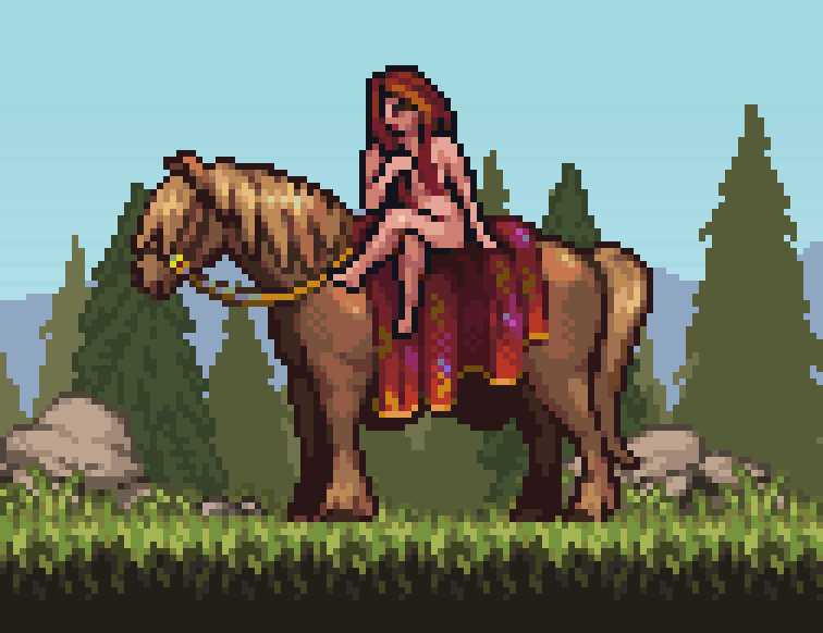 Added Lady Godiva! 🐎👸 - 30+ Pixel Art Characters - NPC Pack by GandalfHardcore