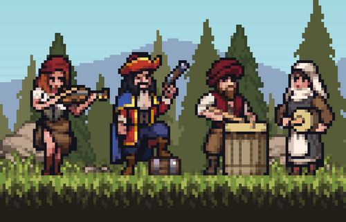 Added 4 New Characters! 🎻 - 30+ Pixel Art Characters - NPC Pack by ...
