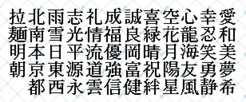 Japanese Pixel font image[Kanji&Mincho] by MizutaYuzu