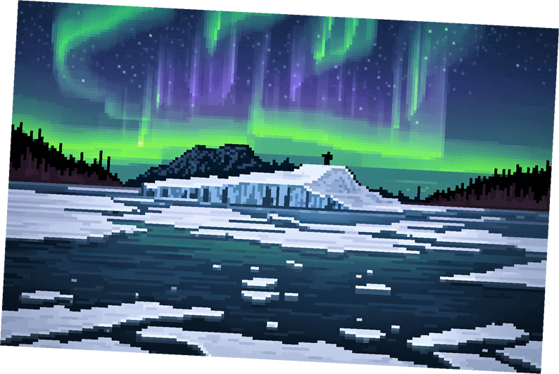 4 beautiful Iceberg Backgrounds Assets - Pixelart / Pixel Art sprite ...