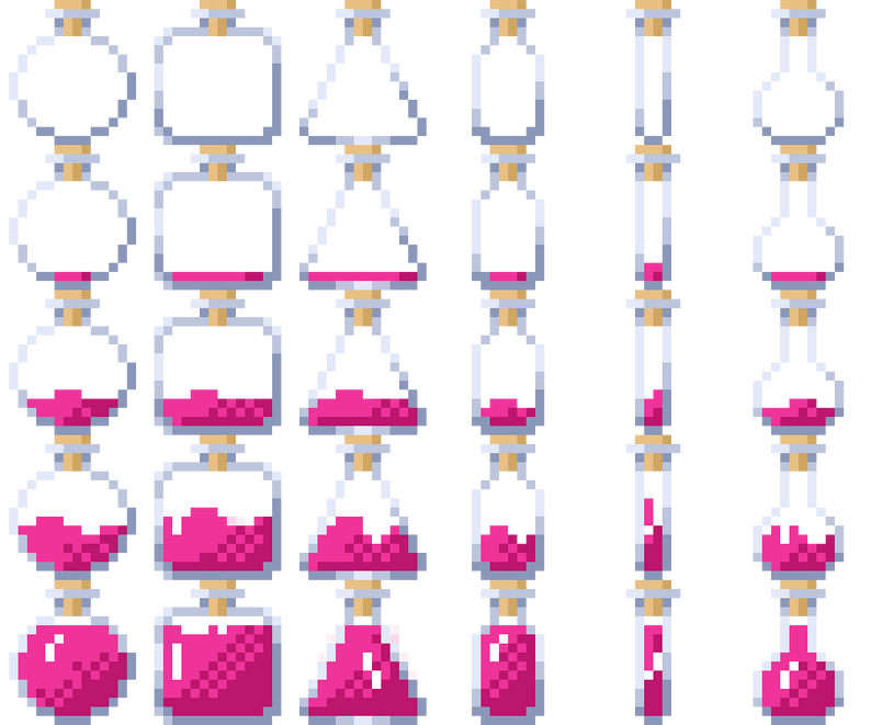 Pixel Art Potions Pack by Gelidus Canimons