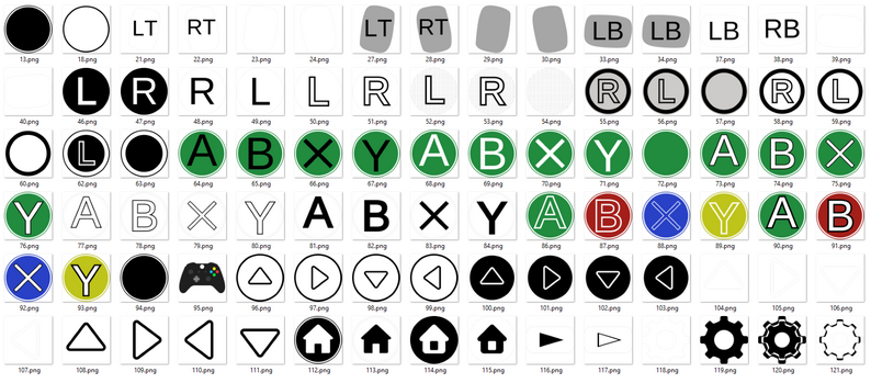 Free Ultimate Game Controller UI Button Asset Pack (PS, XBox, Switch ...