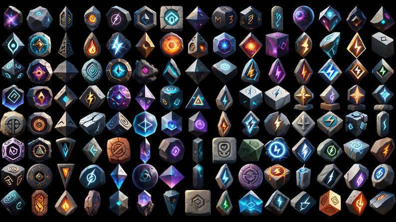 Pack 29 - Rune Stones - 700 Sprites by FortressSide