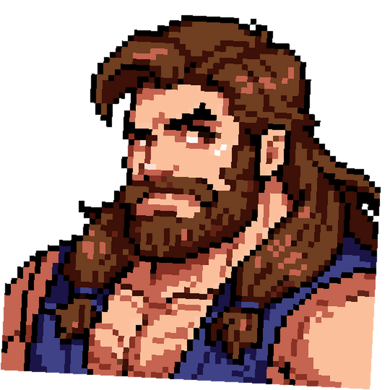 Man Lumberjack Portrait - Pixelart / Pixel Art sprite Male Bust RPG ...