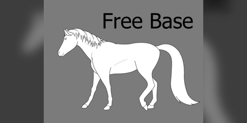 Horse Lineart Base by Rendrassa
