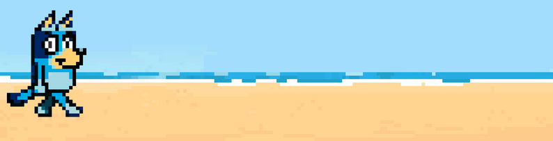 Sprite Bluey (more coming) by SpriteLunchbox