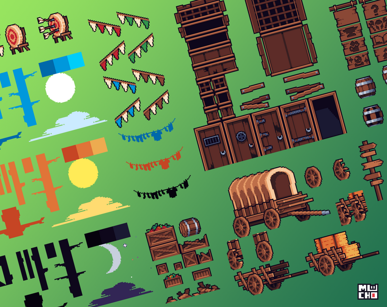 Medieval Town Tileset Pack by Mucho Pixels