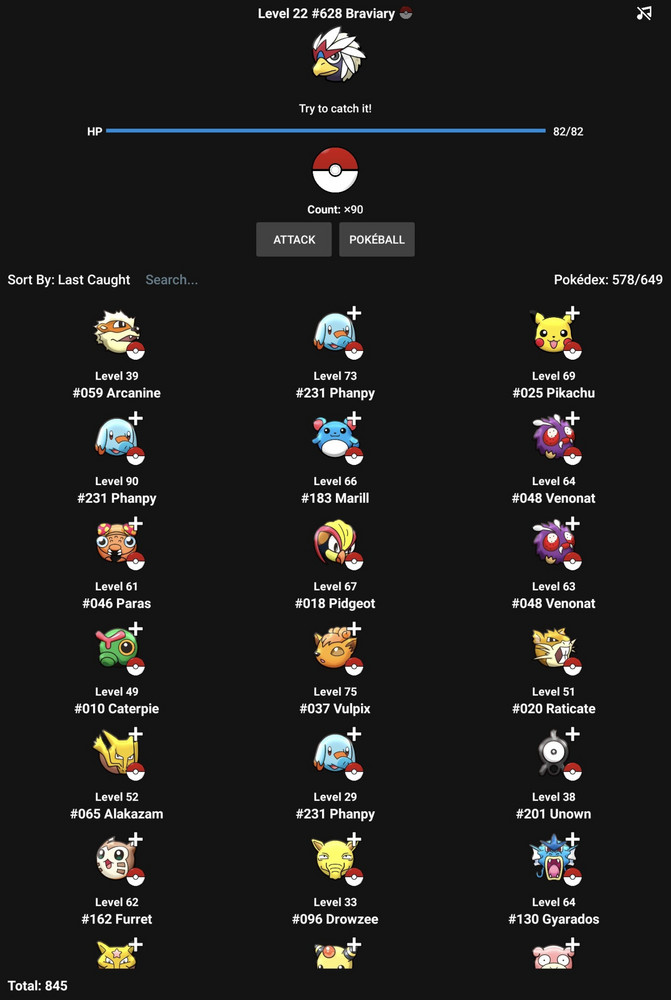 Pokémon Catch Simulator by Laxan3000