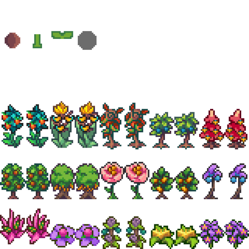 Openmon Berry Plant Sprites by Screen Smith