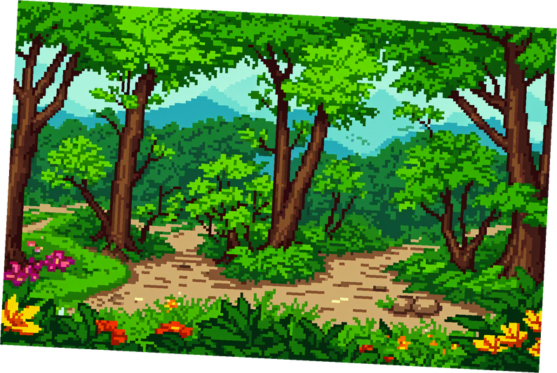 4 beautiful Valley Backgrounds Assets - Pixelart / Pixel Art sprite ...
