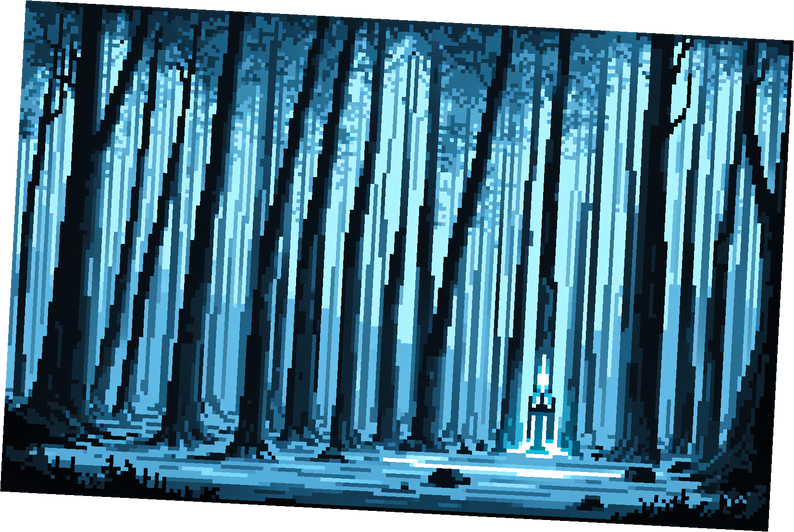 4 beautiful Mystical Forest Backgrounds Assets - Pixelart / Pixel Art ...