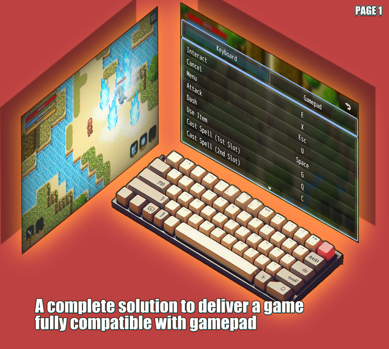 Keyboard Gamepad Solution - RPG Maker MZ plugin by Sang Hendrix