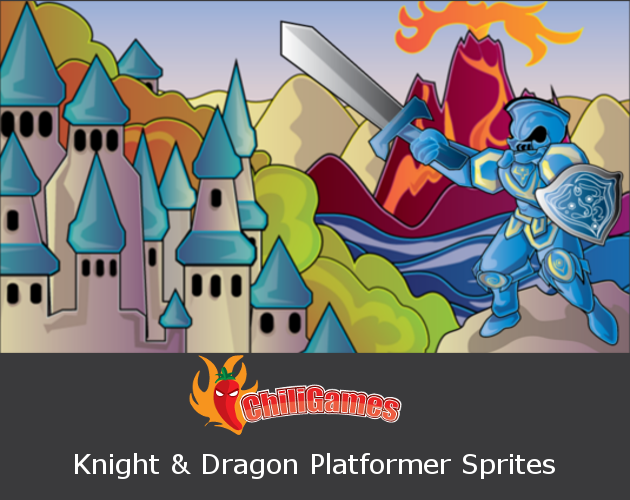 Knight & Dragon SideScroller Sprites Pack by LiteBoot