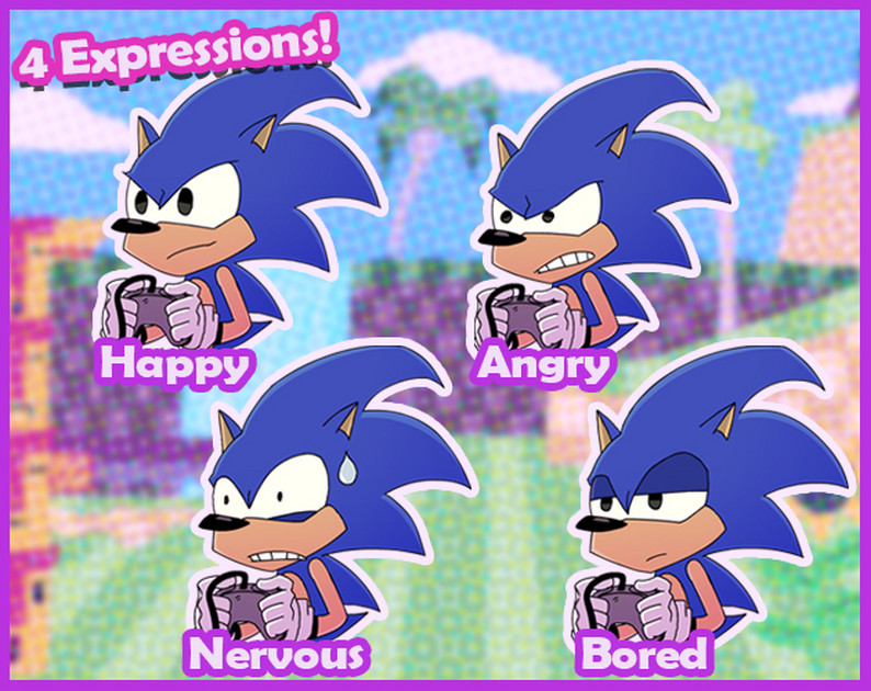 Sonic the Hedgehog PNGTuber Avatar by Kogasoft