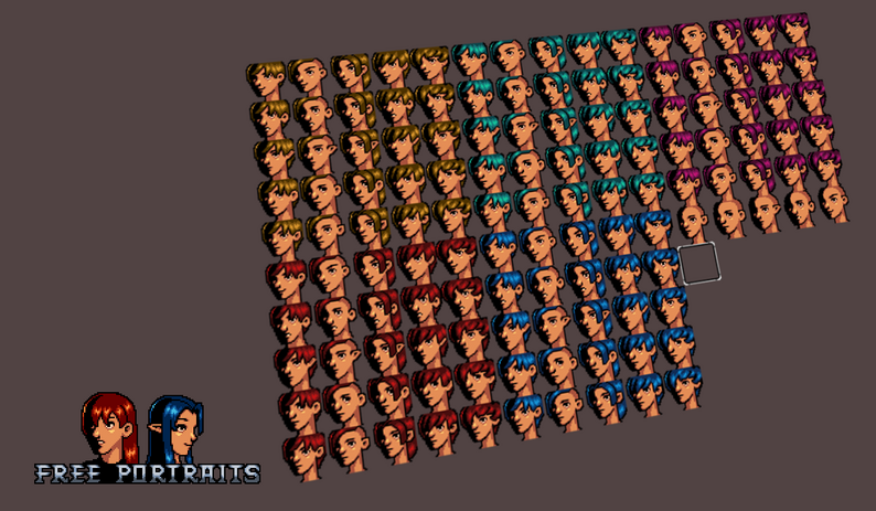 Unique Free Portraits [32x32] by Marvyra