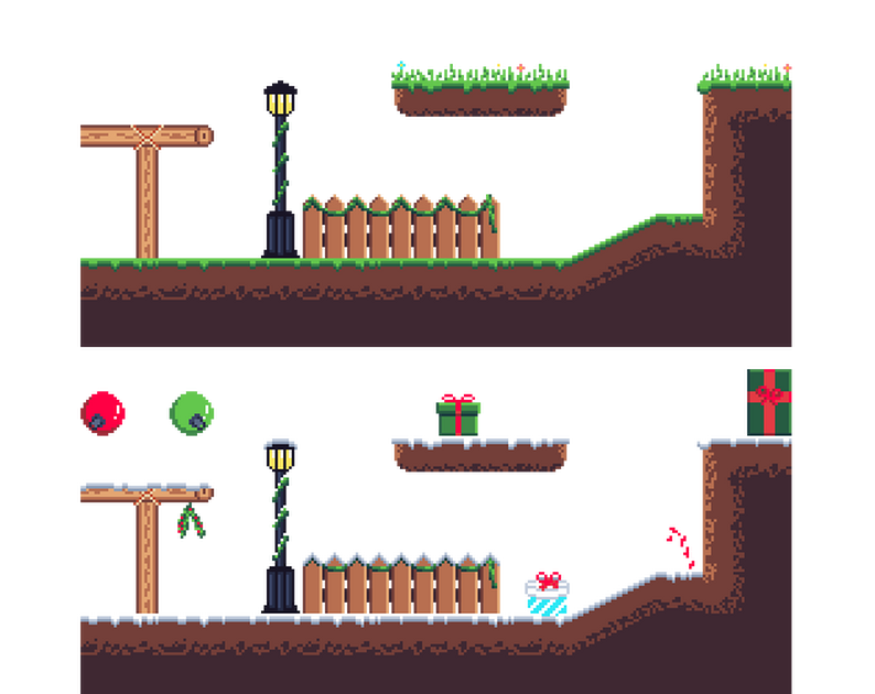 Winter Theme Platformer Assets by Joker