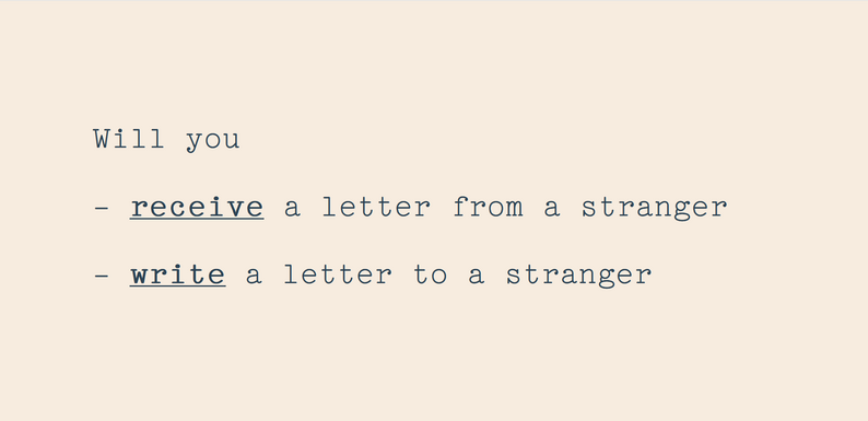 Letters to strangers by jsmonzani