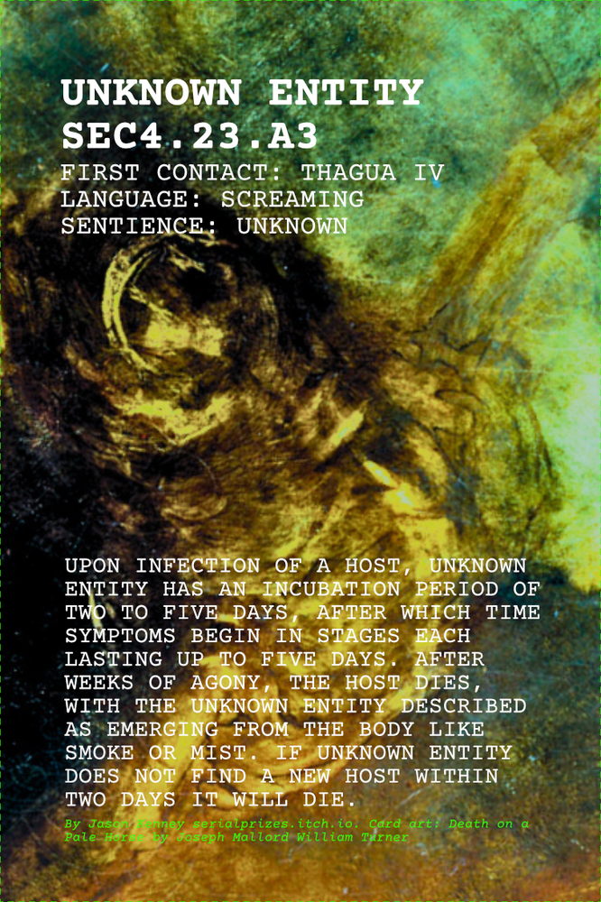 UNKNOWN ENTITY by Serial Prizes