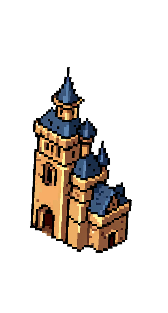 30+ Isometric Houses Church Castle - Pixelart / Pixel Art sprite Castle ...