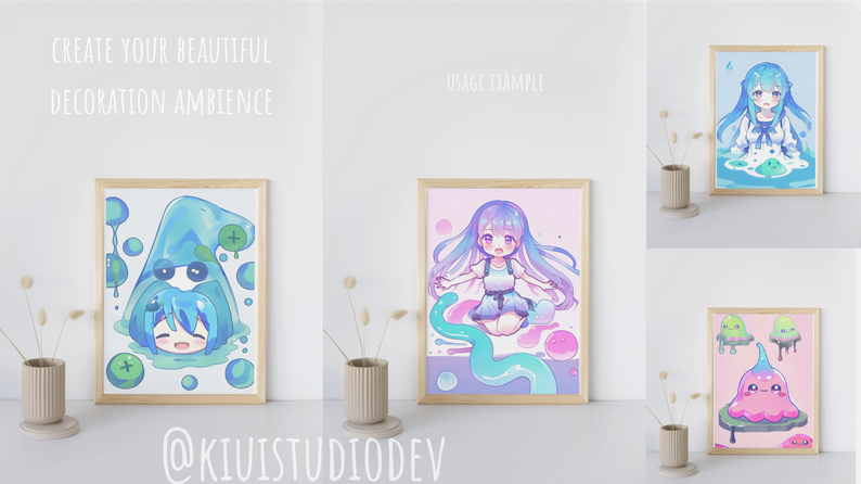 Slime monster girl - Game assets, Icons, Stickers, Avatar, Wallpapers ...