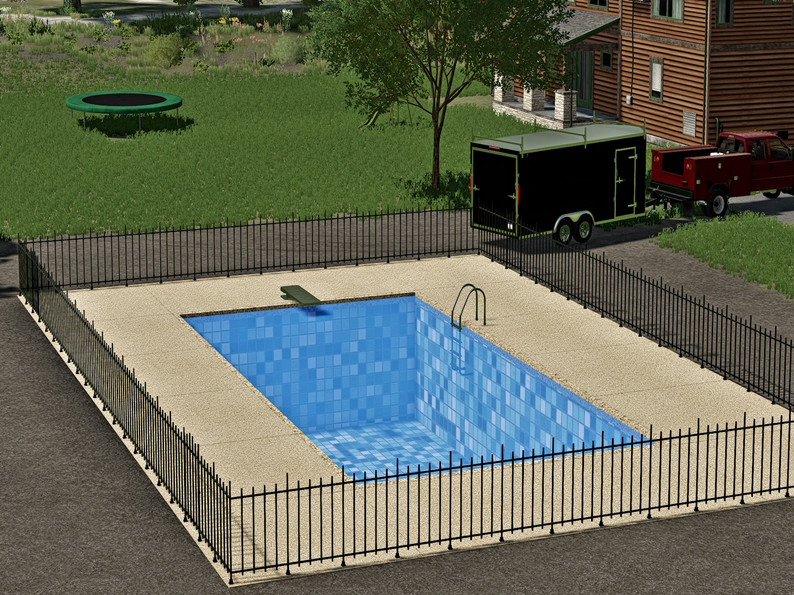 FS22 Buildable Inground Pool. by Tri-State Crew