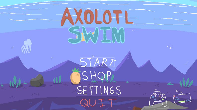 Axolotl Swim by Carmen