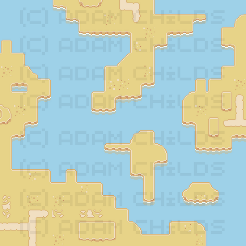 Sandy Islands - Tile Set (16X16) by Adam Childs