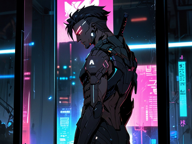 Cyberpunk Anime Character Portraits by LazySpar7an