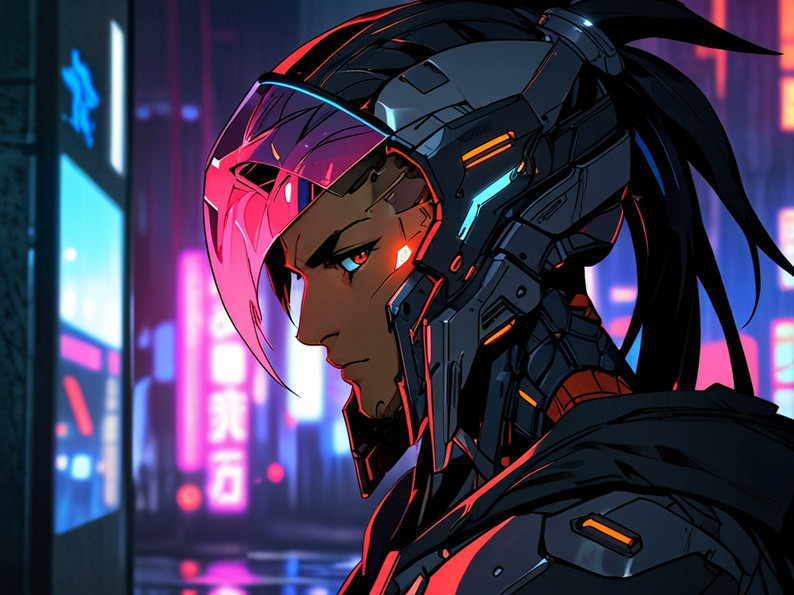 Cyberpunk Anime Character Portraits by LazySpar7an