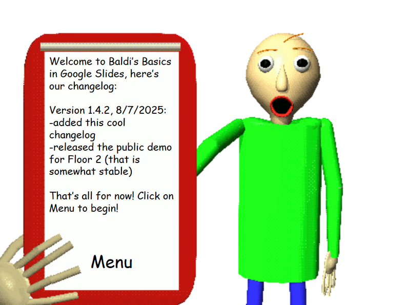 Baldi's Basics in Google Slides by Baldisfan33