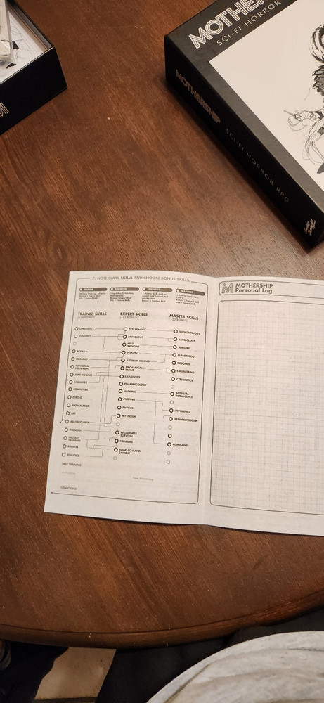 Mothership 1e Booklet Character Sheet by alexcamacho9275