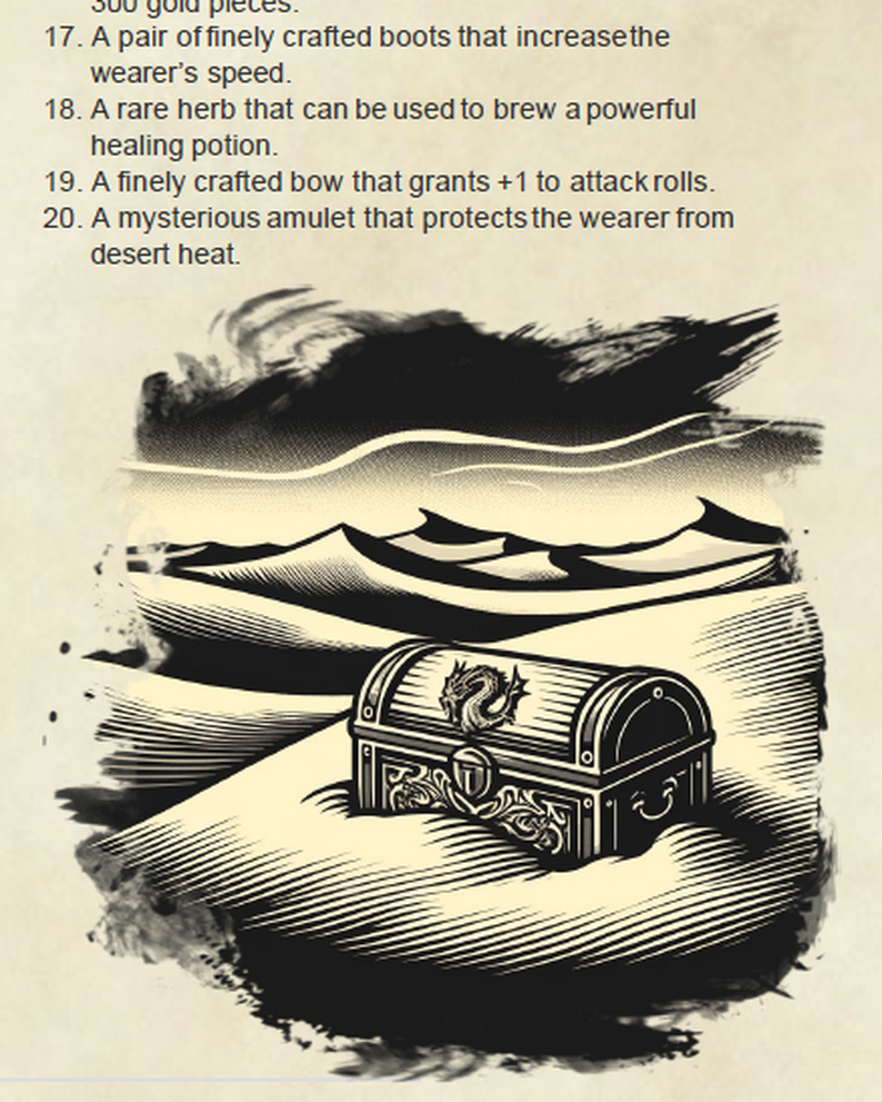 Desert Treasures & Encounters for Dragonbane by BoyzieRpg
