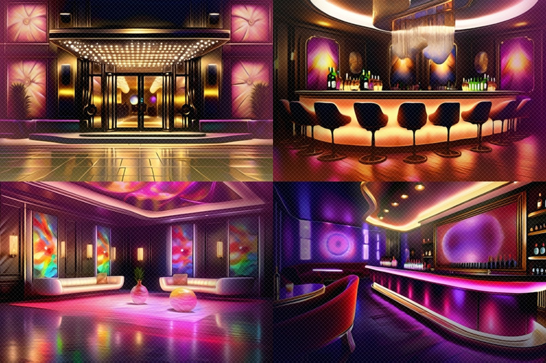 Lavish Nightclub Pack: 10 Visual Novel Backgrounds by Rachel Chen