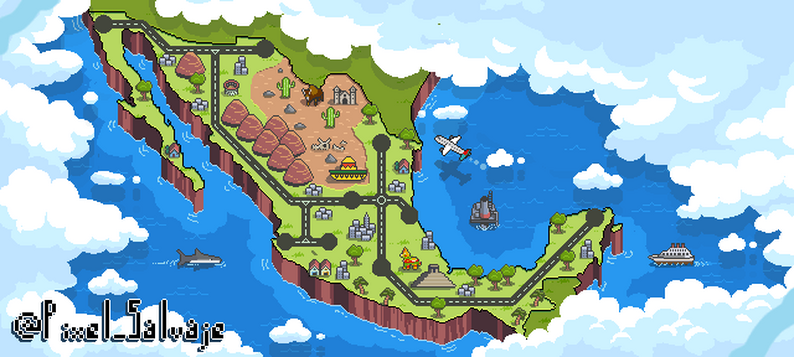 Animated Maps (Pixelart). by @pixel_Salvaje