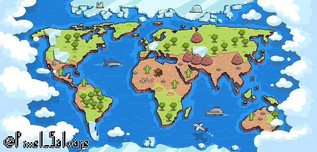 Animated Maps (Pixelart). by @pixel_Salvaje