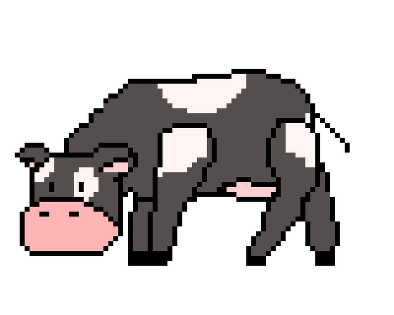 Pixel Art Cow by Ygle