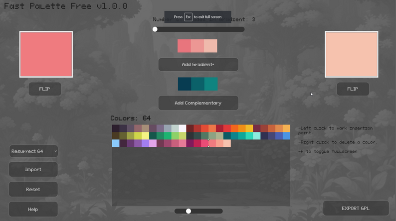 Fast Palette by PSIMONK LABS