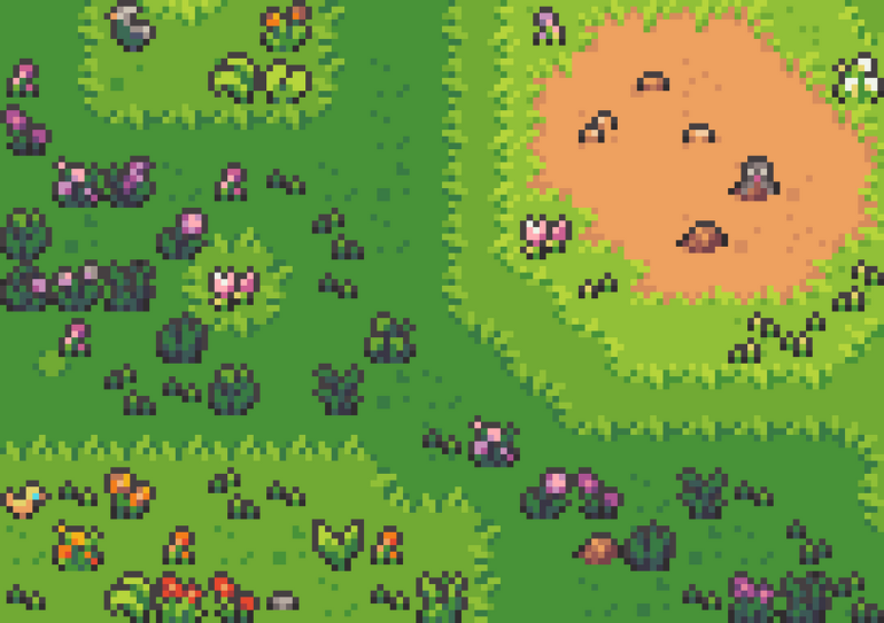 Plants and Flowers 8px Asset Pack by dinchenix