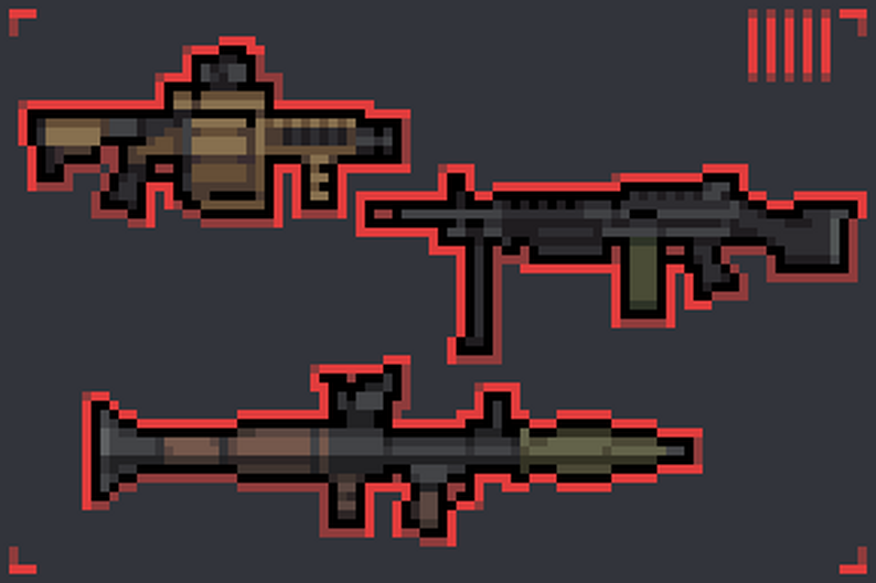 Pixel Guns (asset-pack) by Sn4k3