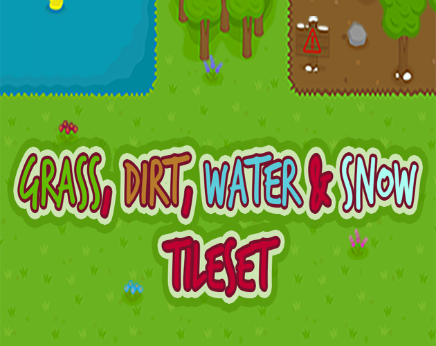 Top-Down Grass, Dirt, Water and Snow Tileset by BexcellentGames