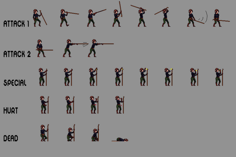 Witch Pixel Art Character Sprites by Free Game Assets (GUI, Sprite ...