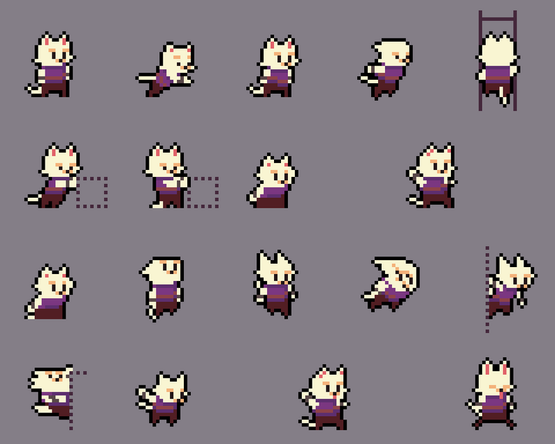 Cat Character Asset Pack by OboroPixel